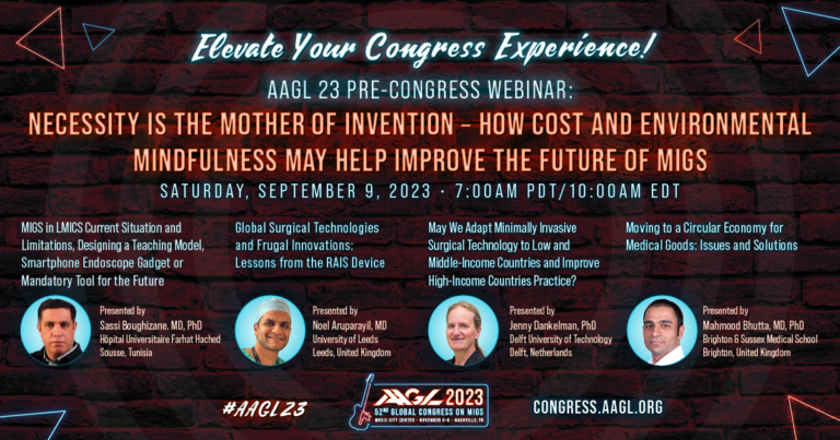 AAGL 23 Pre-Congress Webinar: Necessity is the Mother of Invention ...